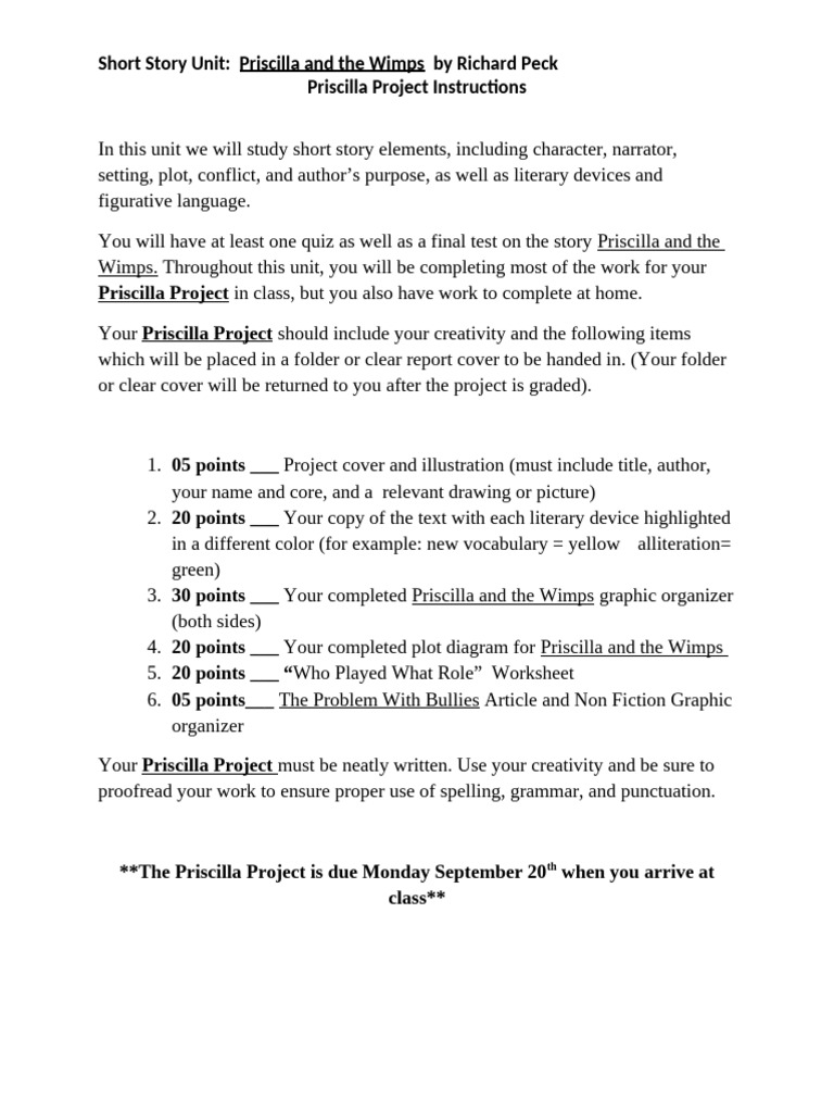 Priscilla Project | PDF