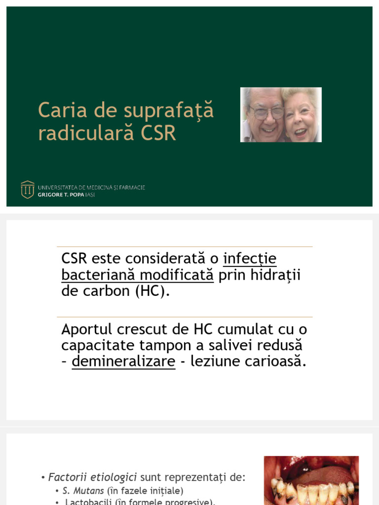 Curs 12 Anul Iii Ro 2021 Caria de Suprafata Radiculara | PDF