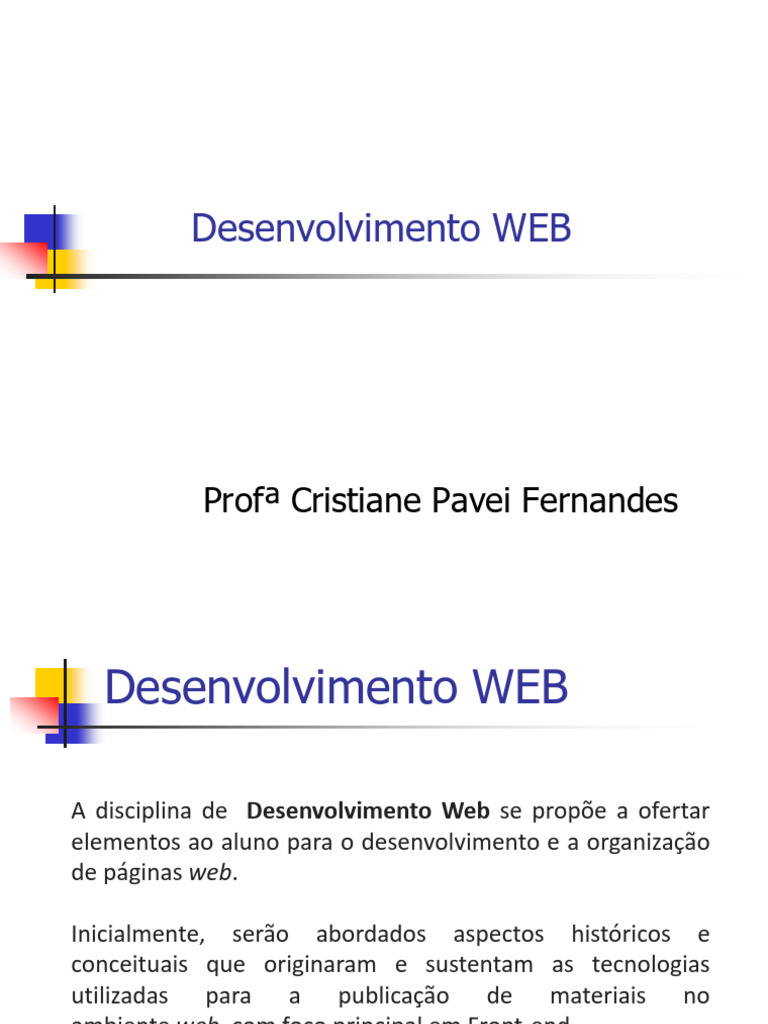 Aula01 - Desenvolvimento Web | PDF