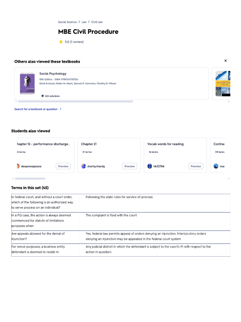 Civ Pro MBE Questions 3 | PDF