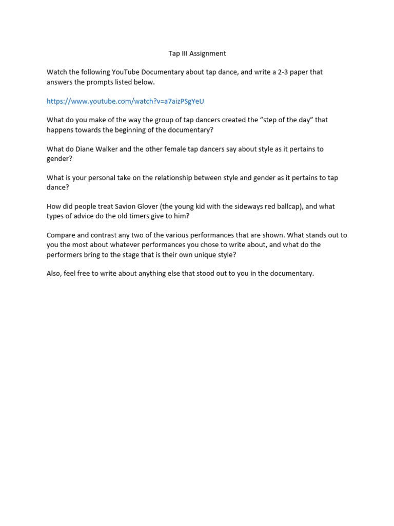 Tap III Assignment | PDF