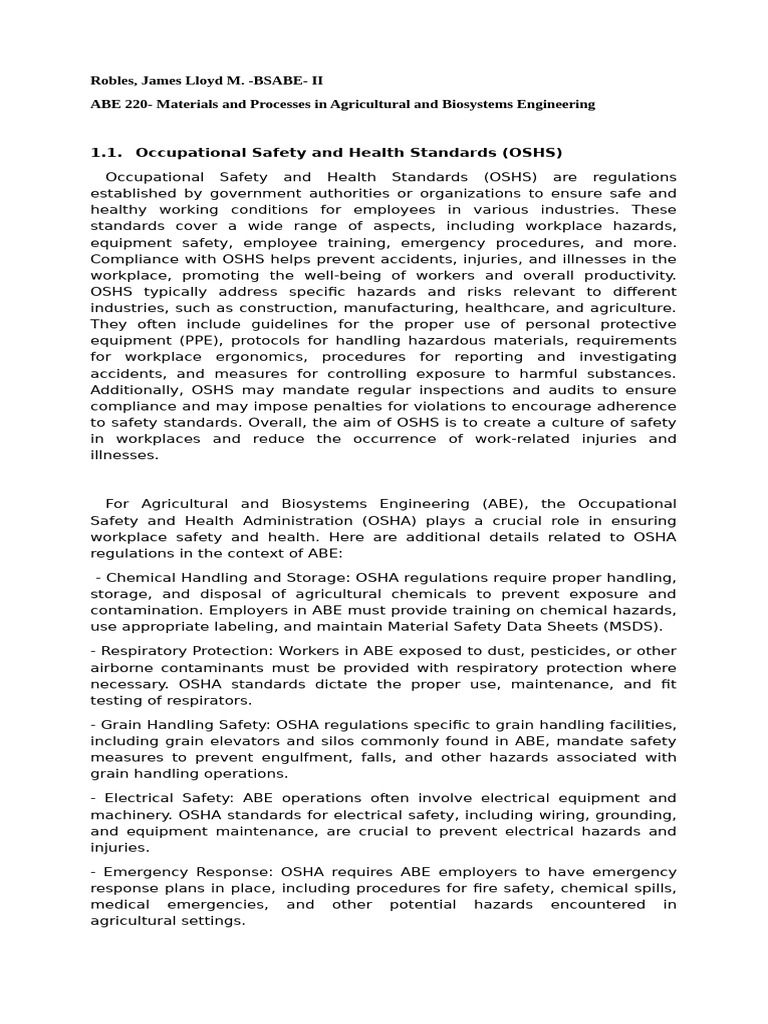 Robles James Lloyd M. Materials and Processes | PDF
