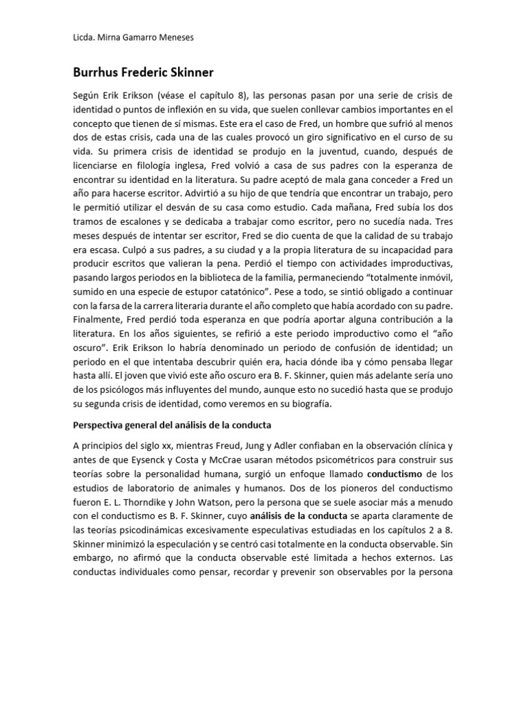 Burrhus Frederic Skinner | PDF