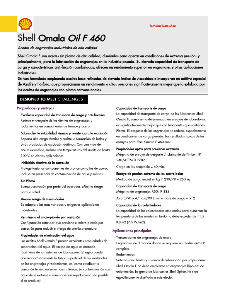 Aceite Omala-Oil-F-460 | PDF
