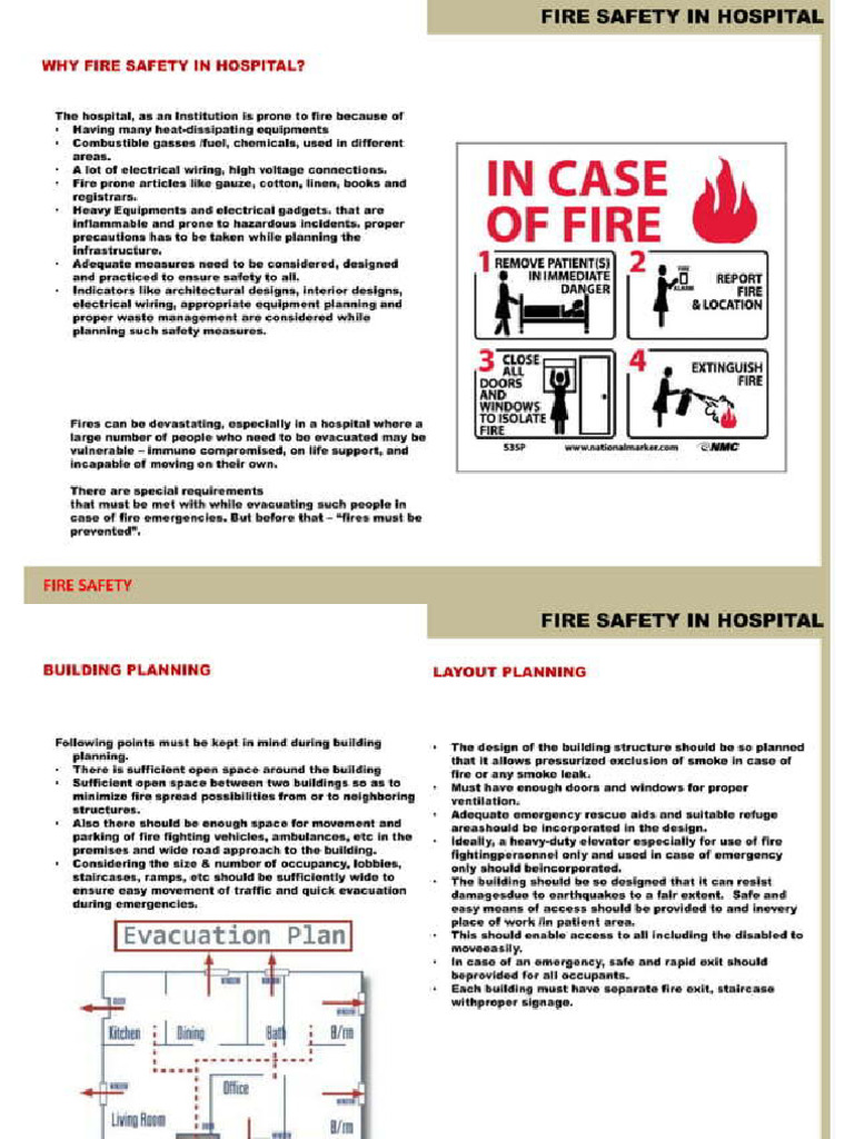 Fire Safety in Hospitals | PDF