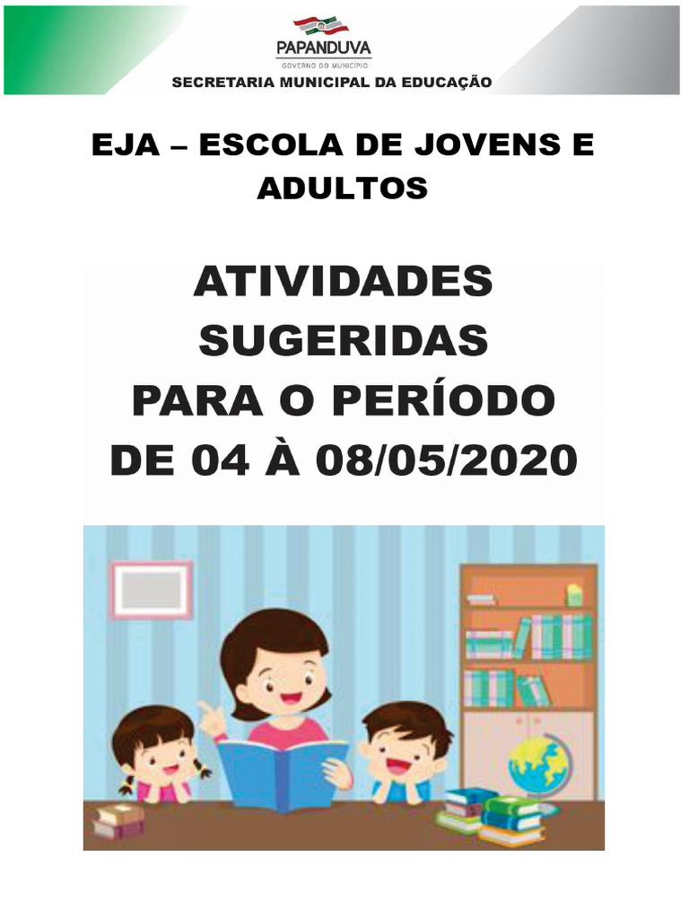 ATIVIDADES EJA 04 A 08 de Maio | PDF