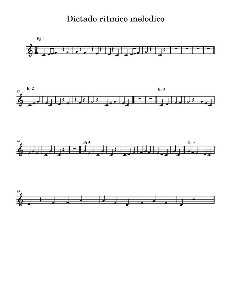 Dictado Ritmico Melodico | PDF
