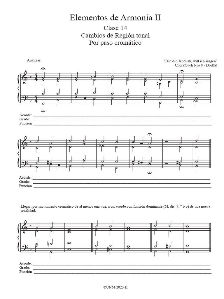EAII - Clase 12 - Cambio de Región Por Paso Cromatico 2023 | PDF | Melodía | Pitch (Música)