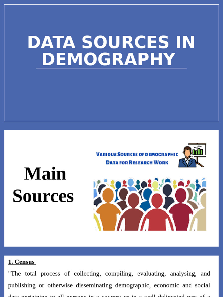 Data Sources in Demography | PDF