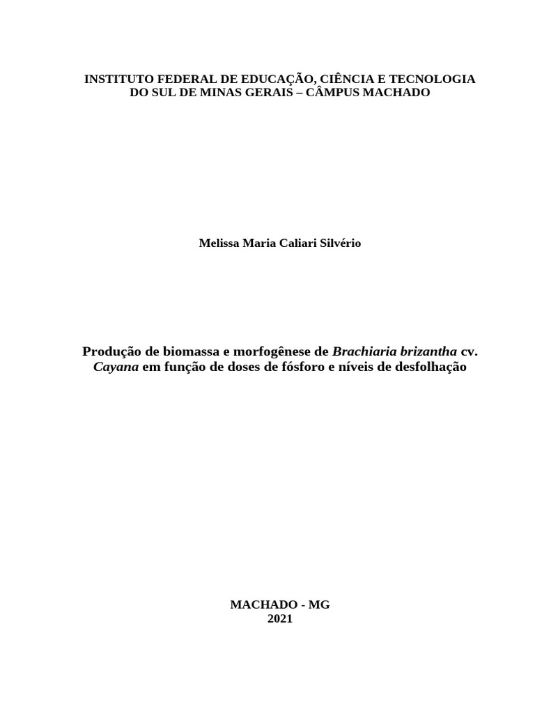TCC - Melissa Maria Caliari Silverio - VERSÃO FINAL | PDF