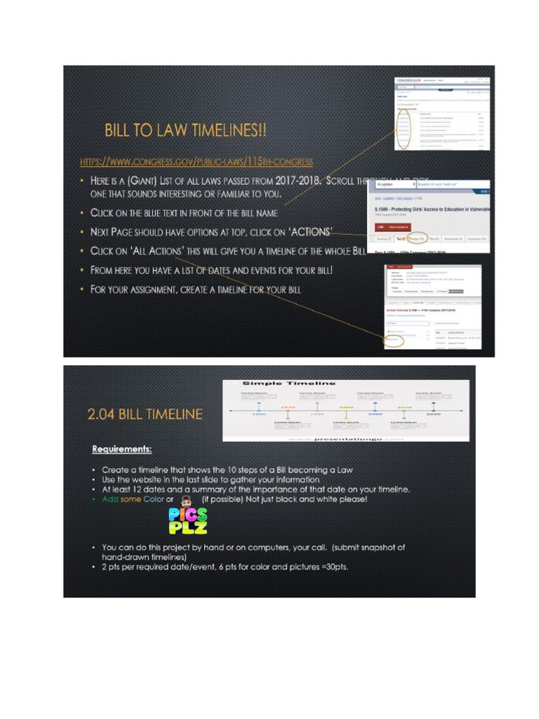 2.04 Bill To Law Timelines | PDF