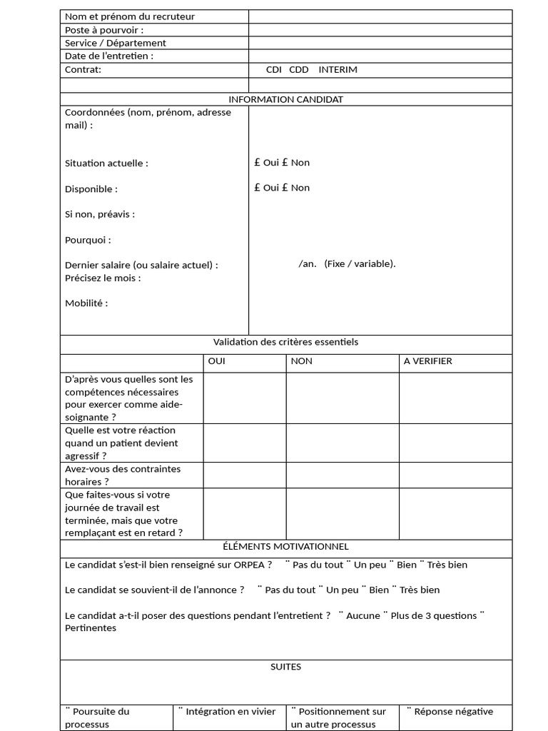 Grille de Préselection | PDF