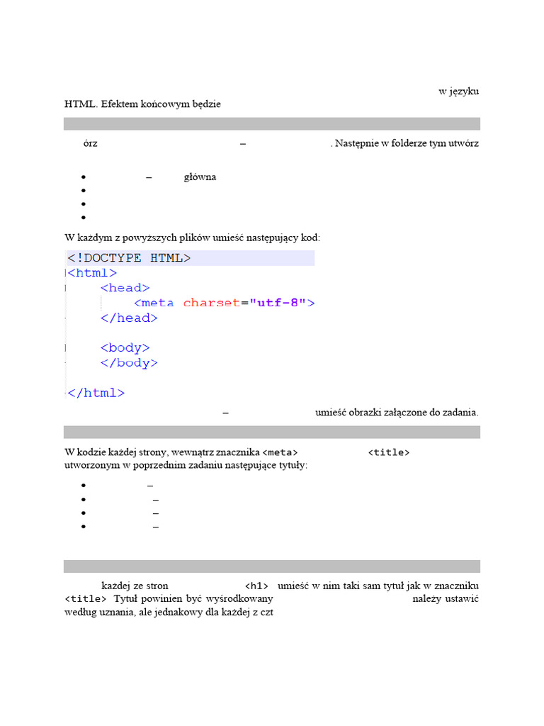 Pierwsza Strona W HTML | PDF