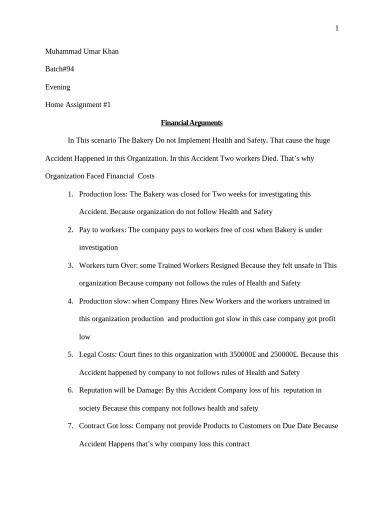 Umar Khan Batch. 94 Evening Hime Assignment. 1 | PDF