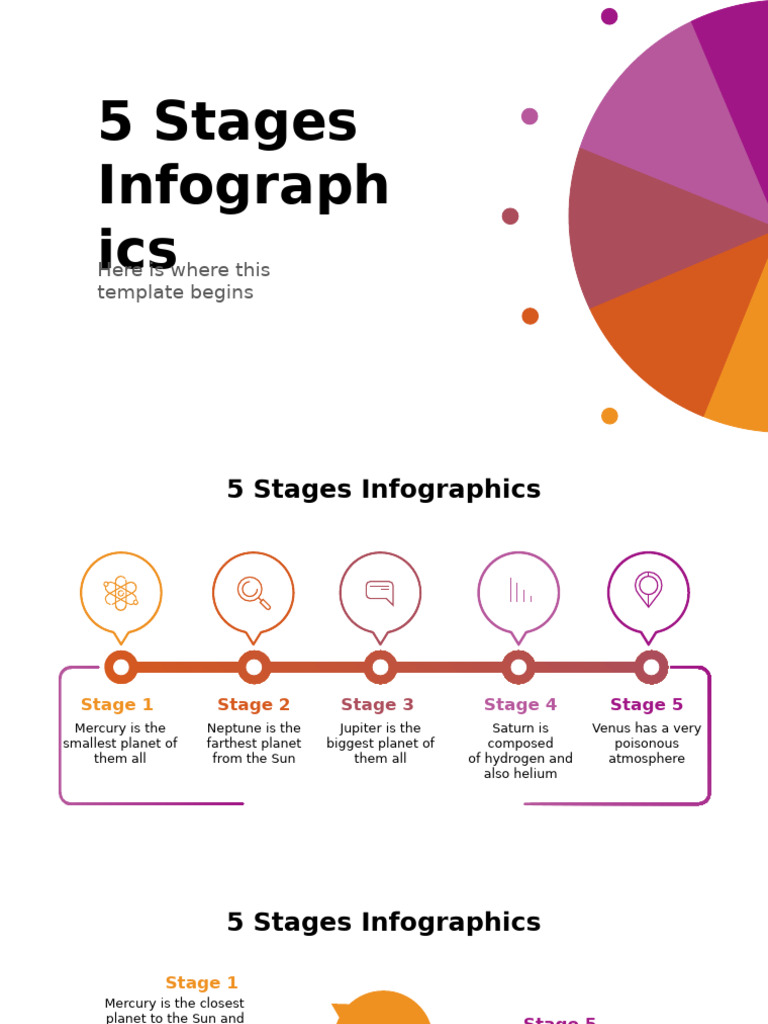 5 Stages Infographics by Slidesgo | PDF
