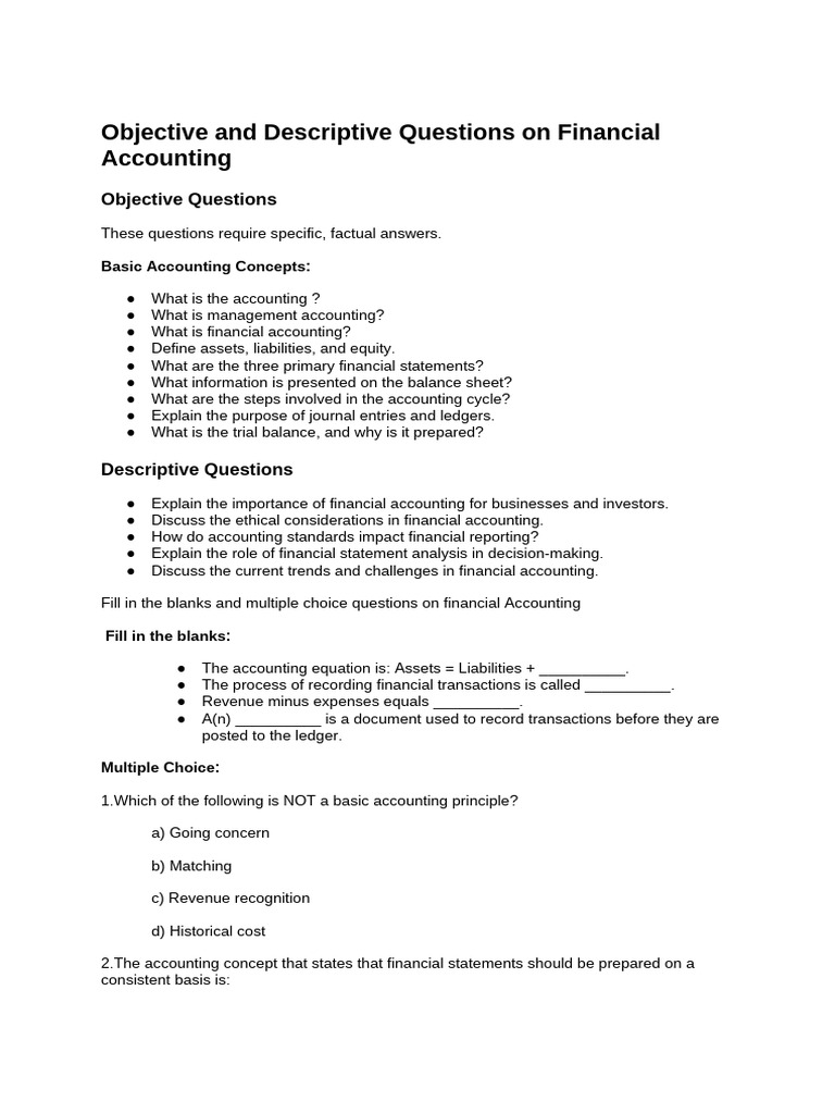 Question Bank (Mod-1) Fin Acc | PDF