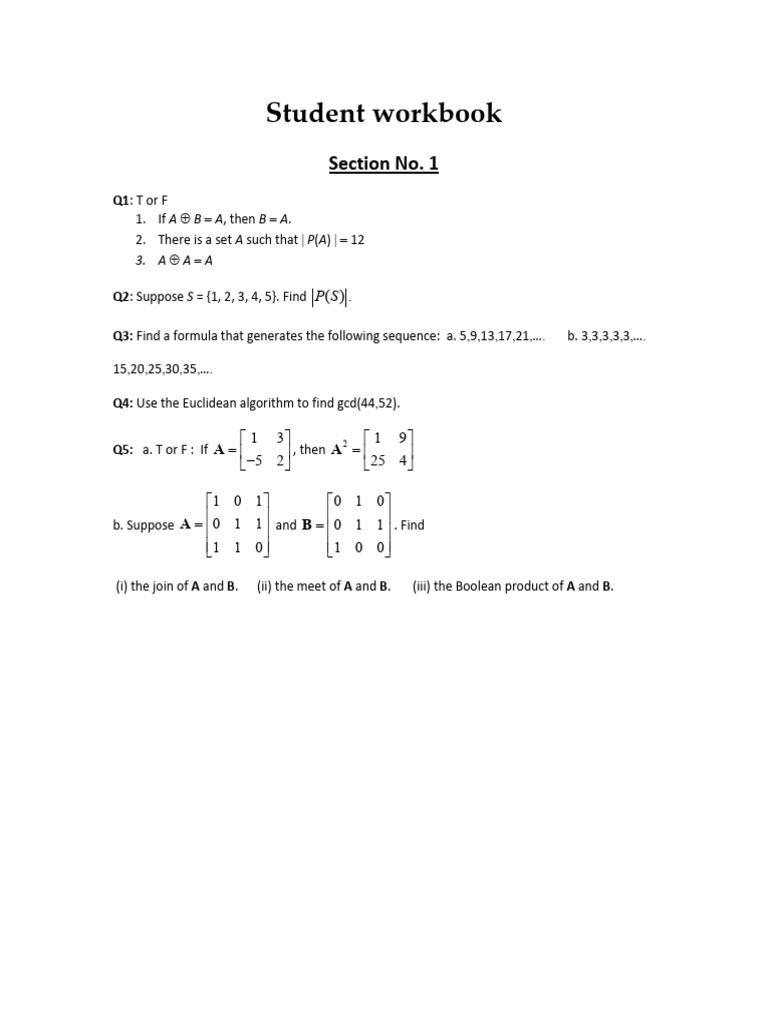Sets Questions | PDF
