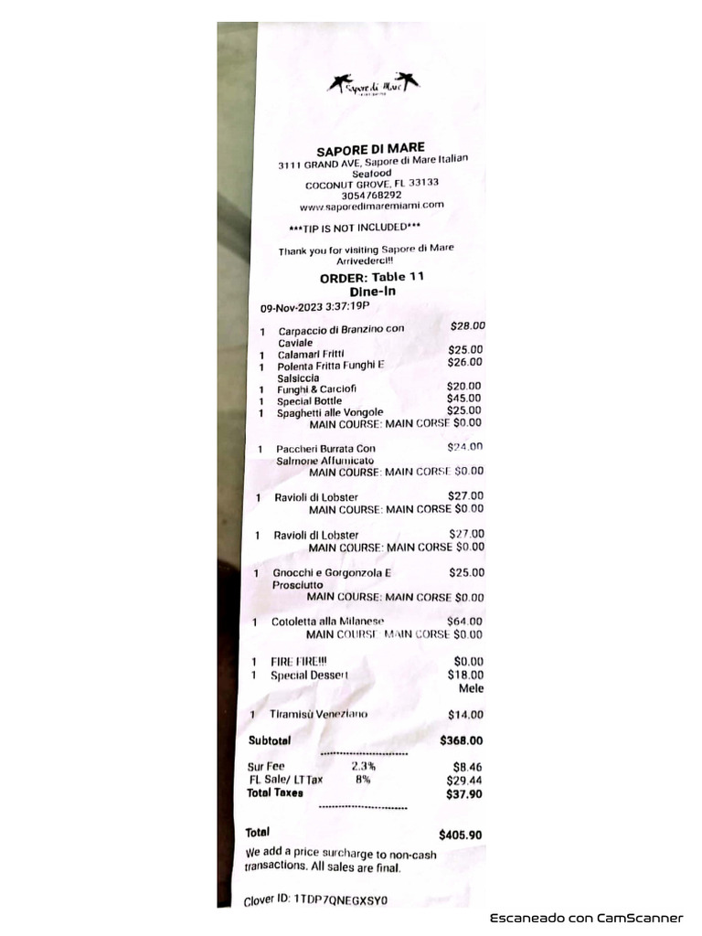 Receipts November | PDF