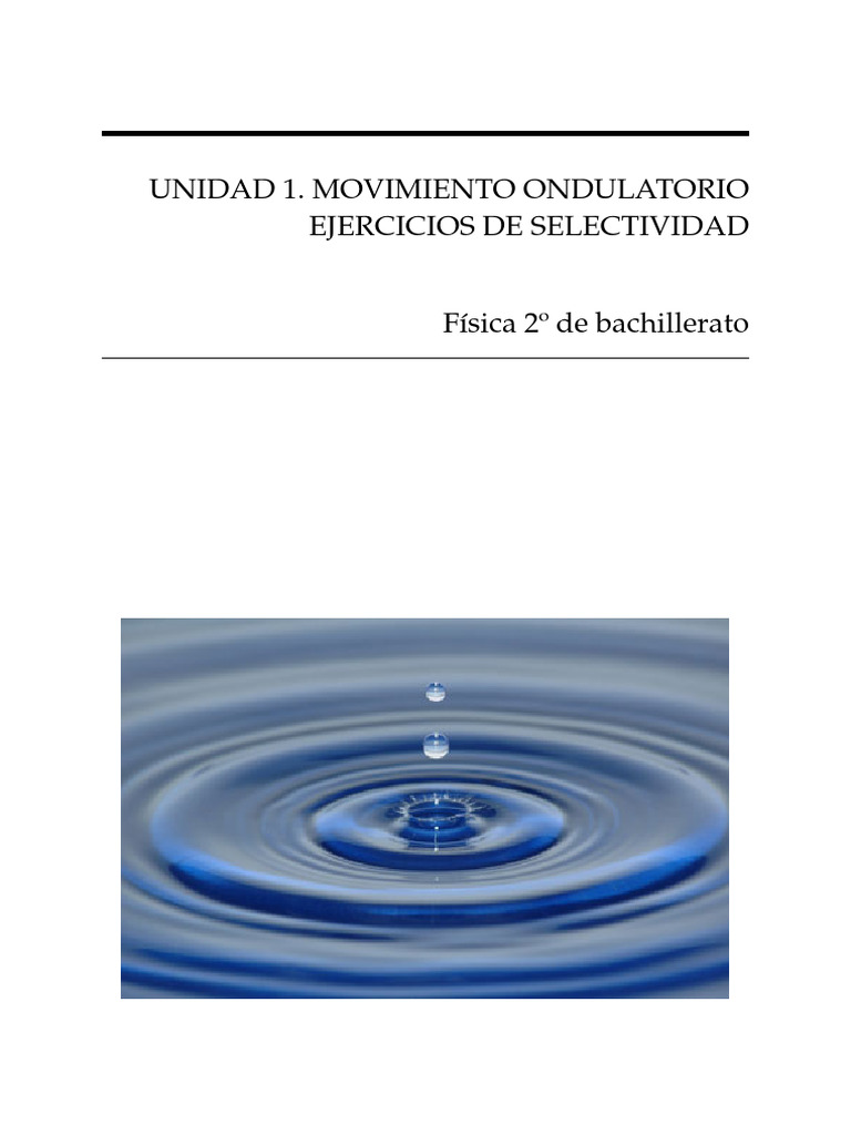 Ud 1 Ejercicios Ondulatorio | PDF