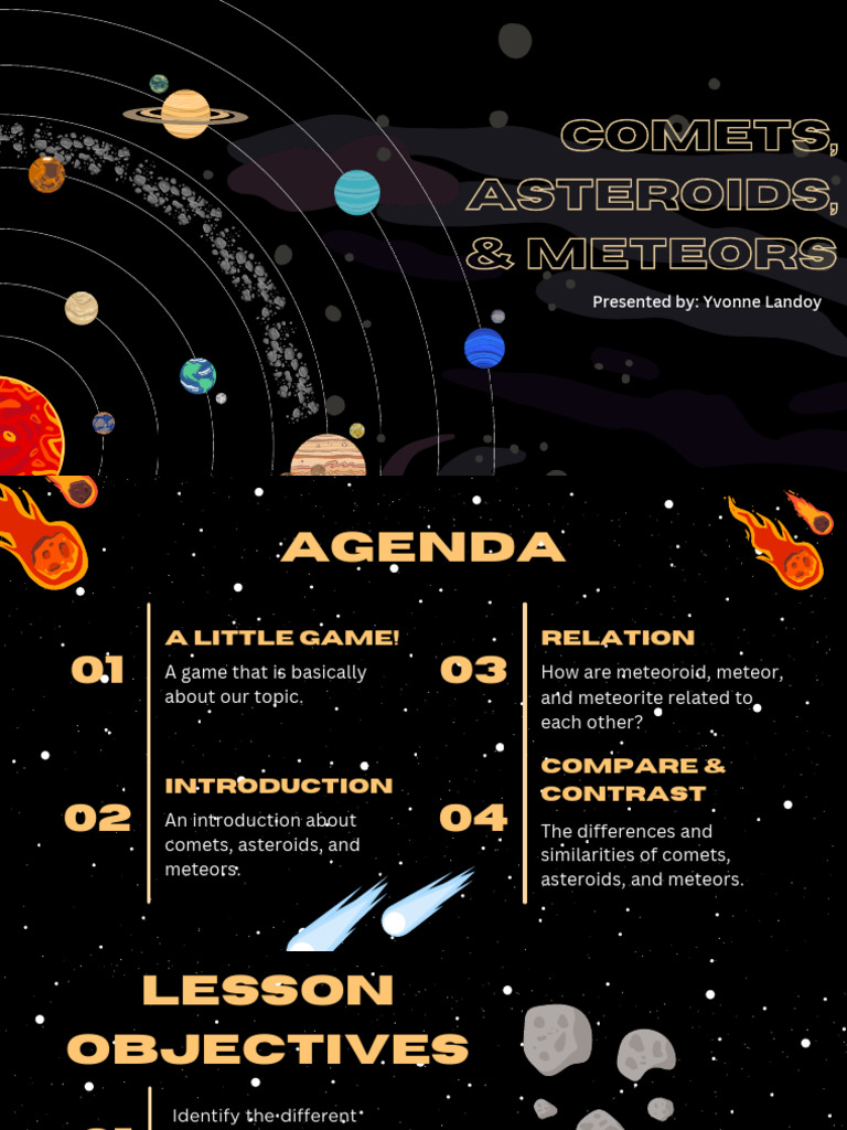 Comets, Asteroids, and Meteors | PDF