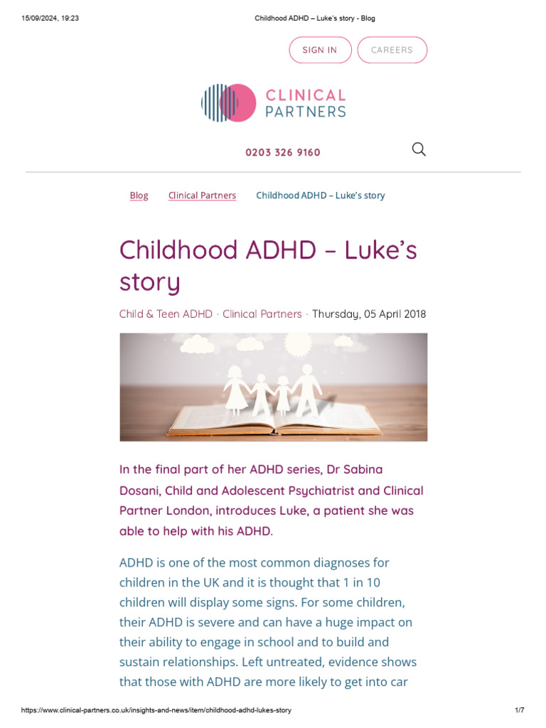 Childhood ADHD - Luke's Story - Blog | PDF