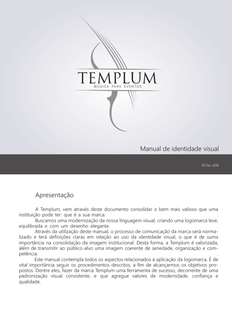 Manual de Id Visual - Templum | PDF | Design de comunicação | Design ...