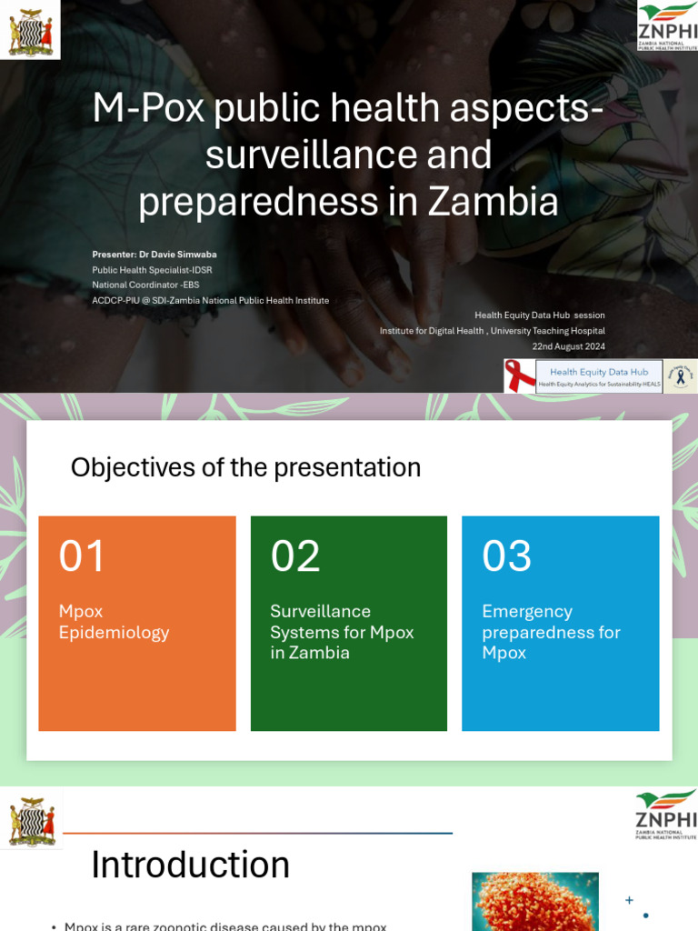 M-Pox Public Health Aspects-Surveillance and Public Health Response ...