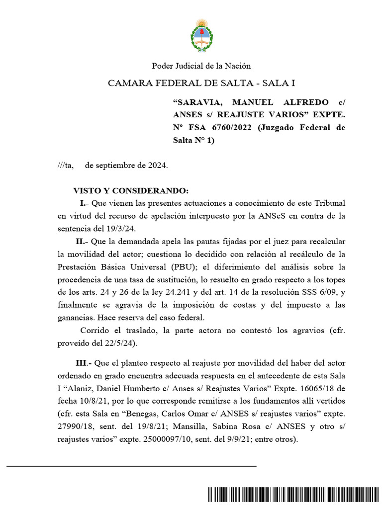 Fallo | PDF | Sentencia (ley) | Precedente