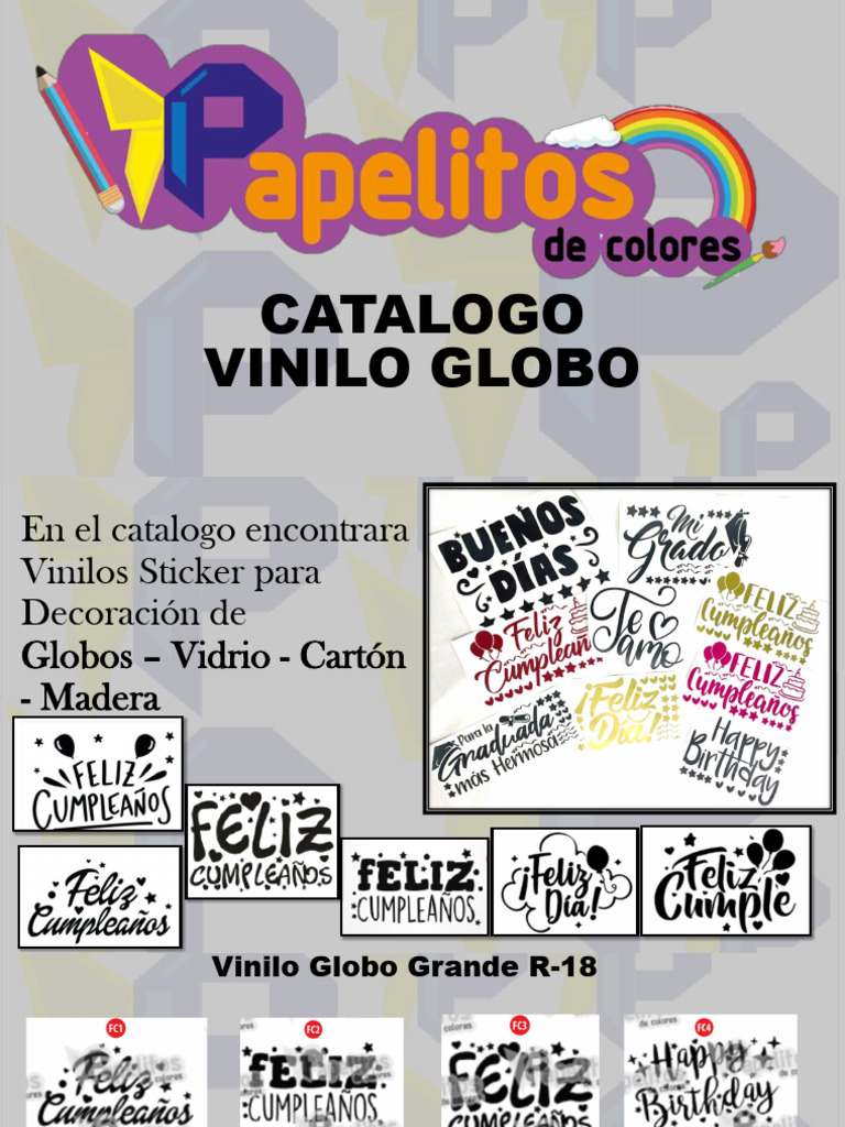 Catalogo Vinilo para Globo PDF | PDF