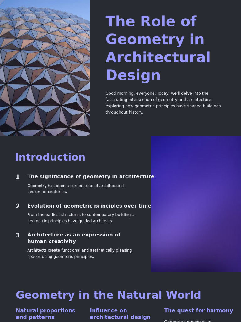 The Role of Geometry in Architectural Design | PDF