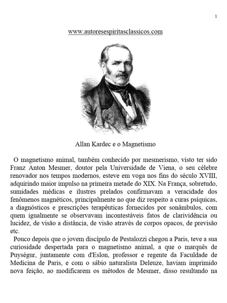 Zeus Wantuil - Allan Kardec e o Magnetismo | PDF