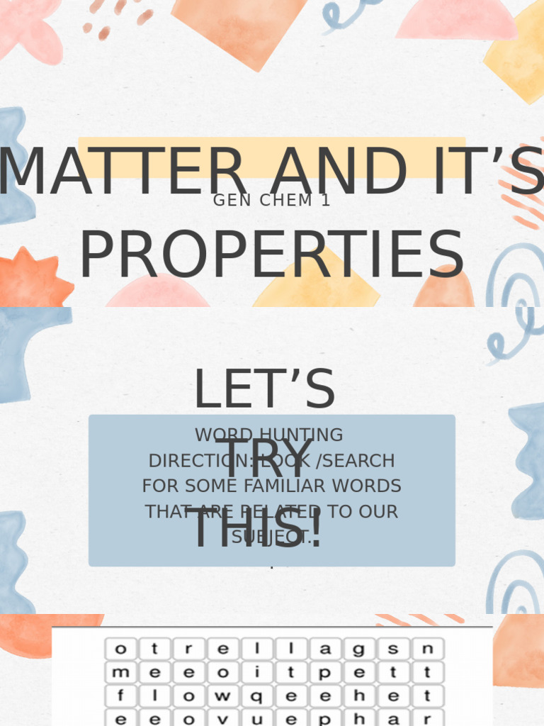 Matter and Its Properties | PDF