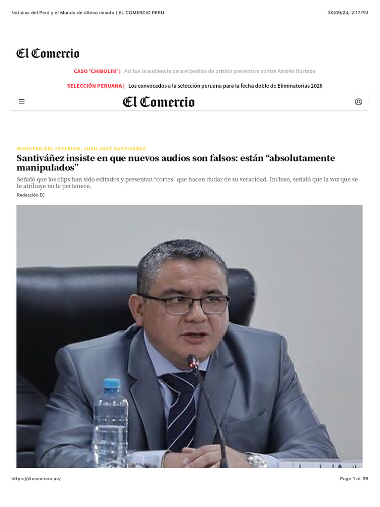 Noticias Del Perú y El Mundo de Último Minuto - EL COMERCIO PERÚ | PDF