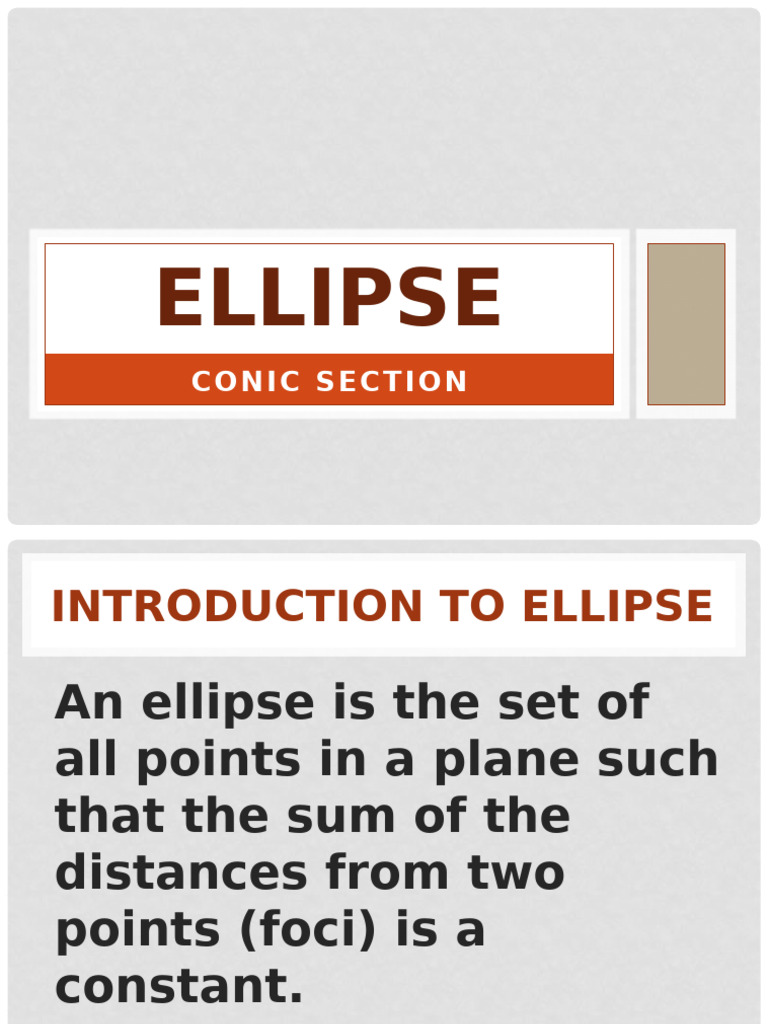 3 Ellipse Parts | PDF