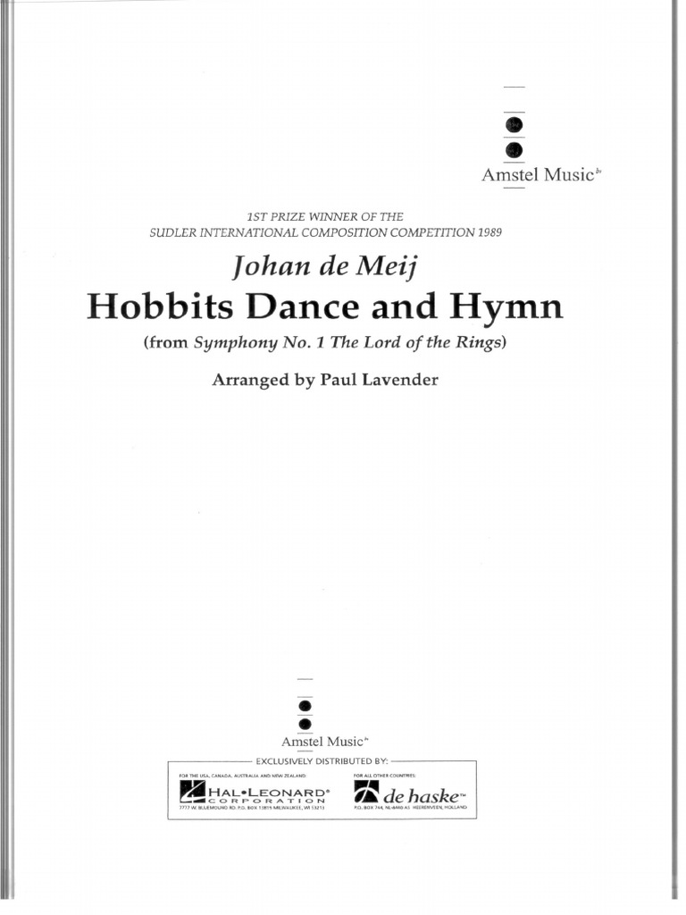 Hobbits Dance - Meij | PDF