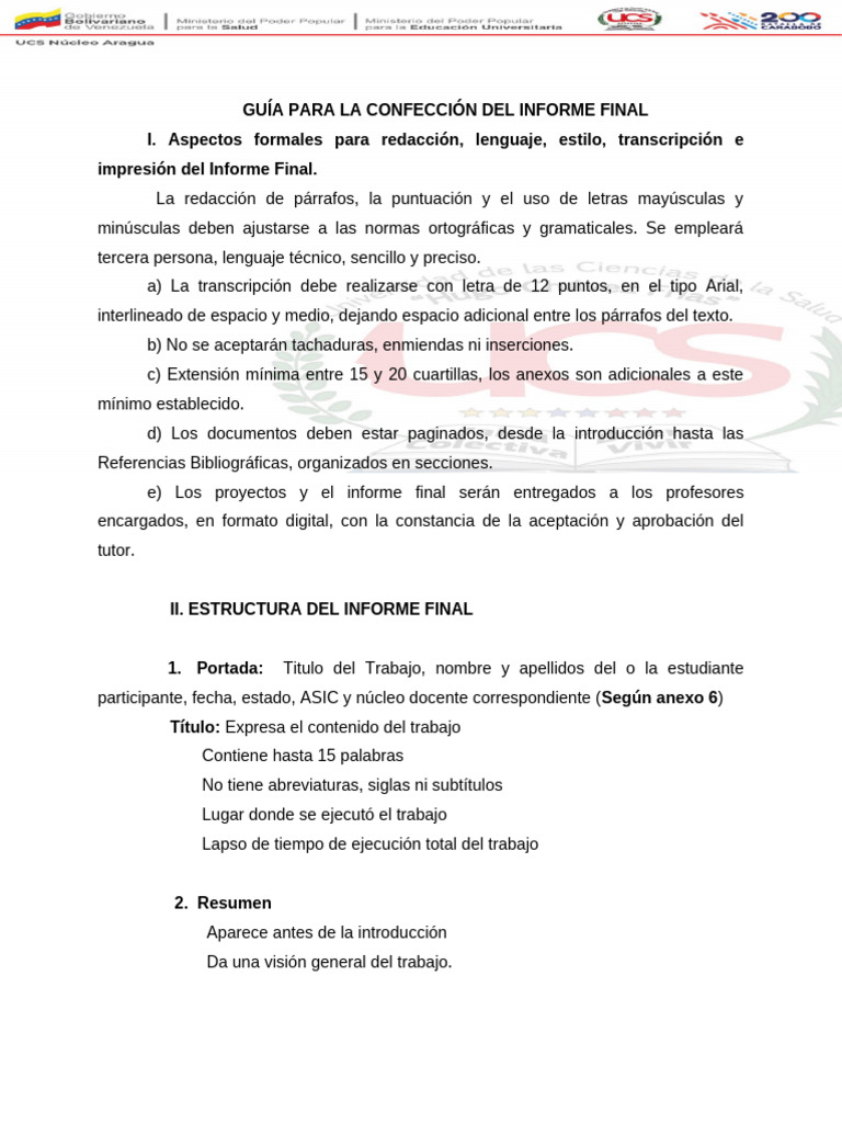 Estructura-Informe Final | PDF