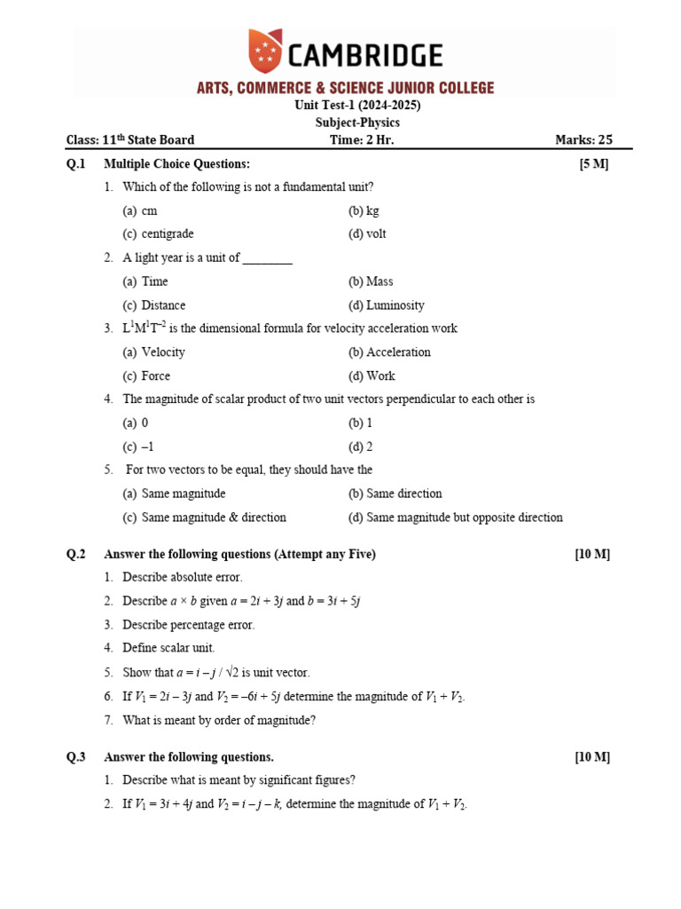 Physics 11 | PDF