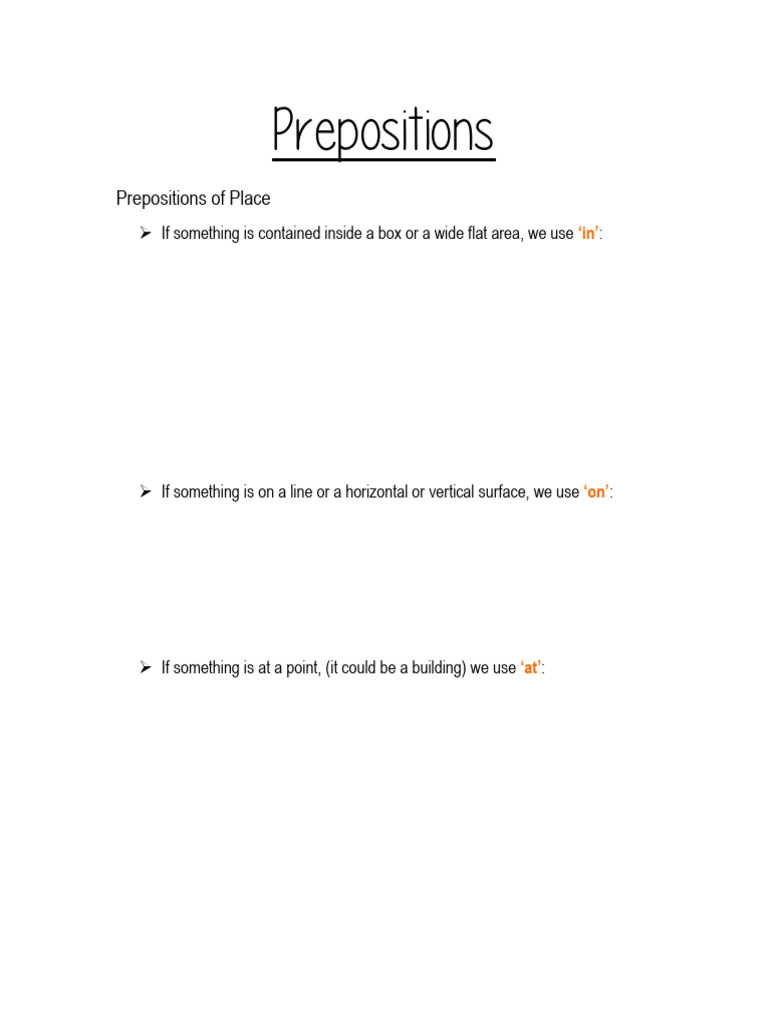 Prepositions | PDF