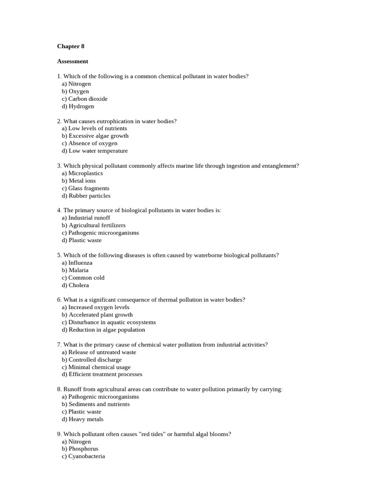 Chapter 8assessment | PDF
