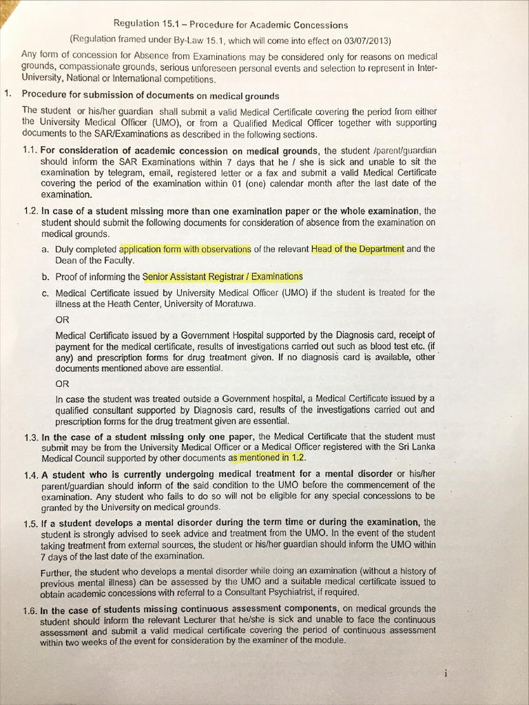 Academic Concession Procedures | PDF