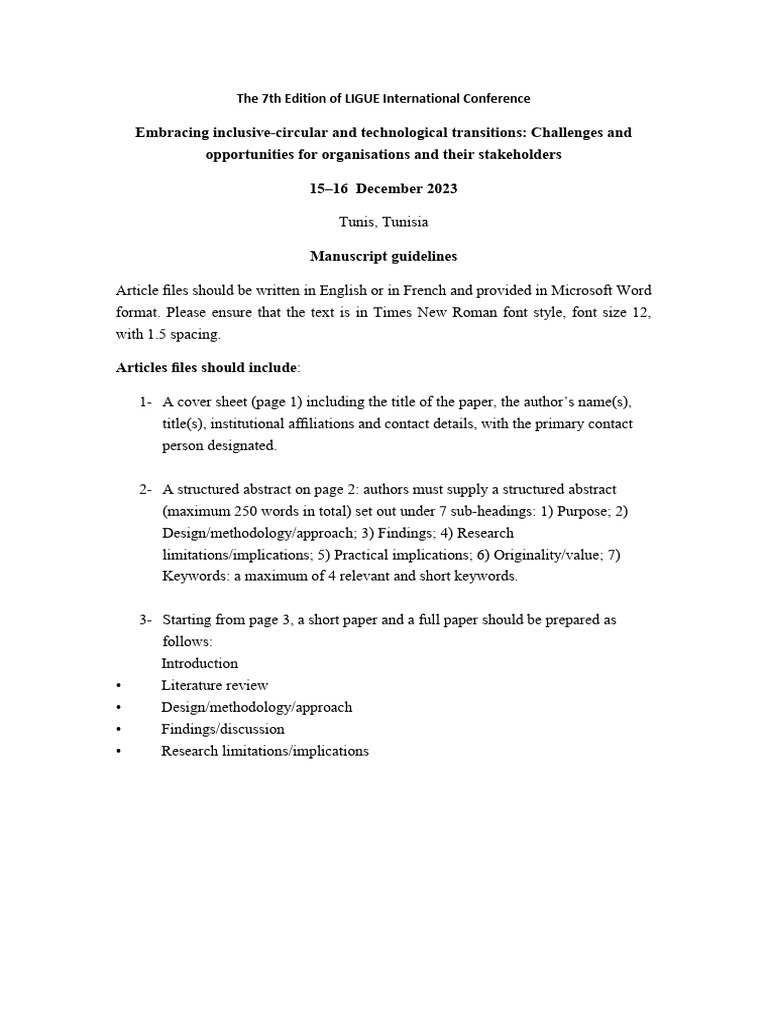 Manuscript Guidelines | PDF