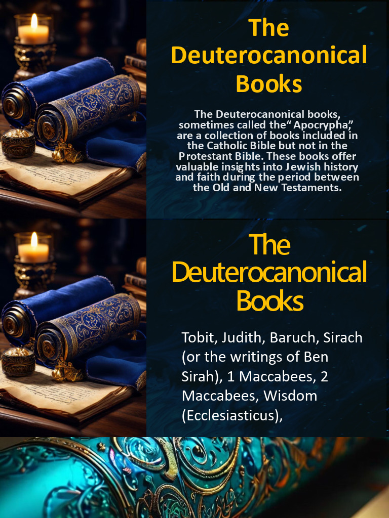 The Deuterocanonical Books | PDF | Bible | Biblical Canon