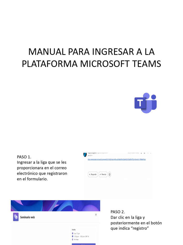 Manual Ingresar A La Plataforma Microsoft Teams | PDF