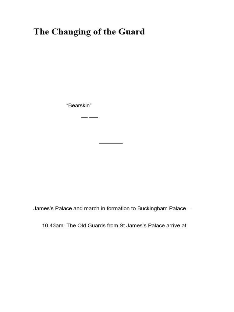 The Changing of The Guard | PDF