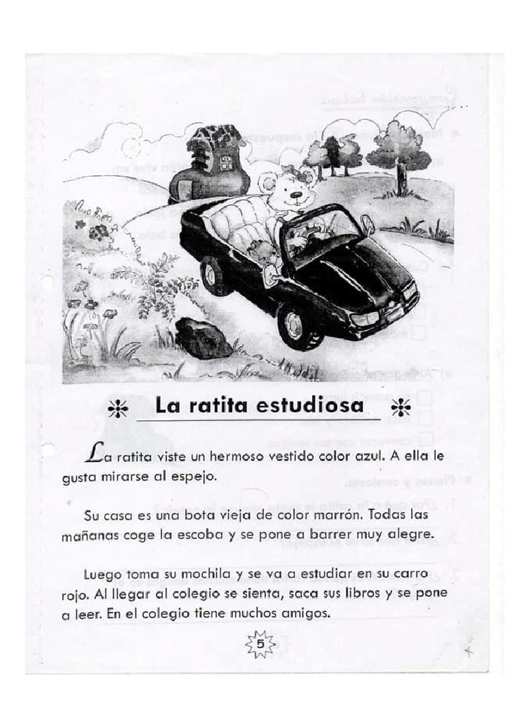 Comprension Lectora La Ratita Presumida | PDF