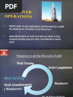 Rig Workover Operations PDF | PDF | Drilling Rig | Casing (Borehole)