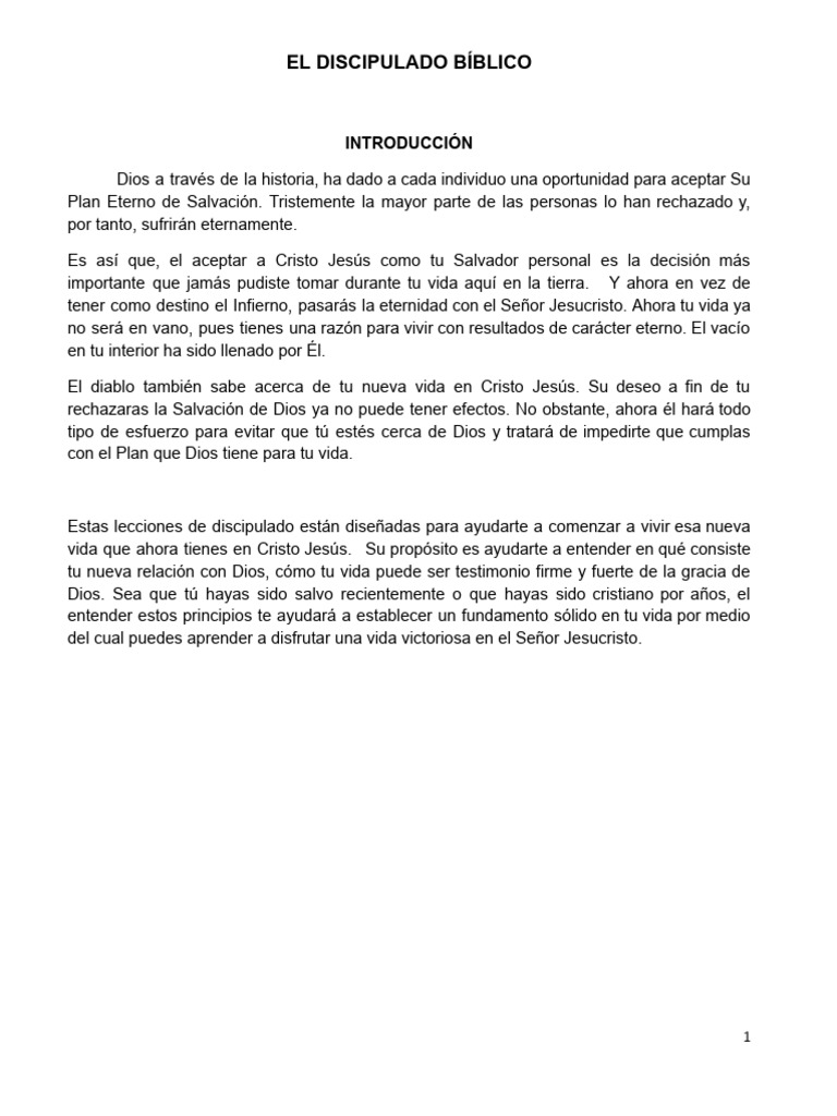 Discipulado Bíblico Cmo | PDF | Bautismo | Salvación