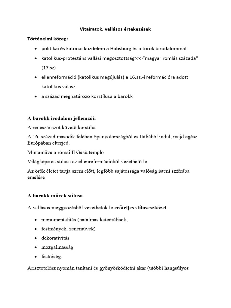 Vitairatok, Pázmány Péter | PDF