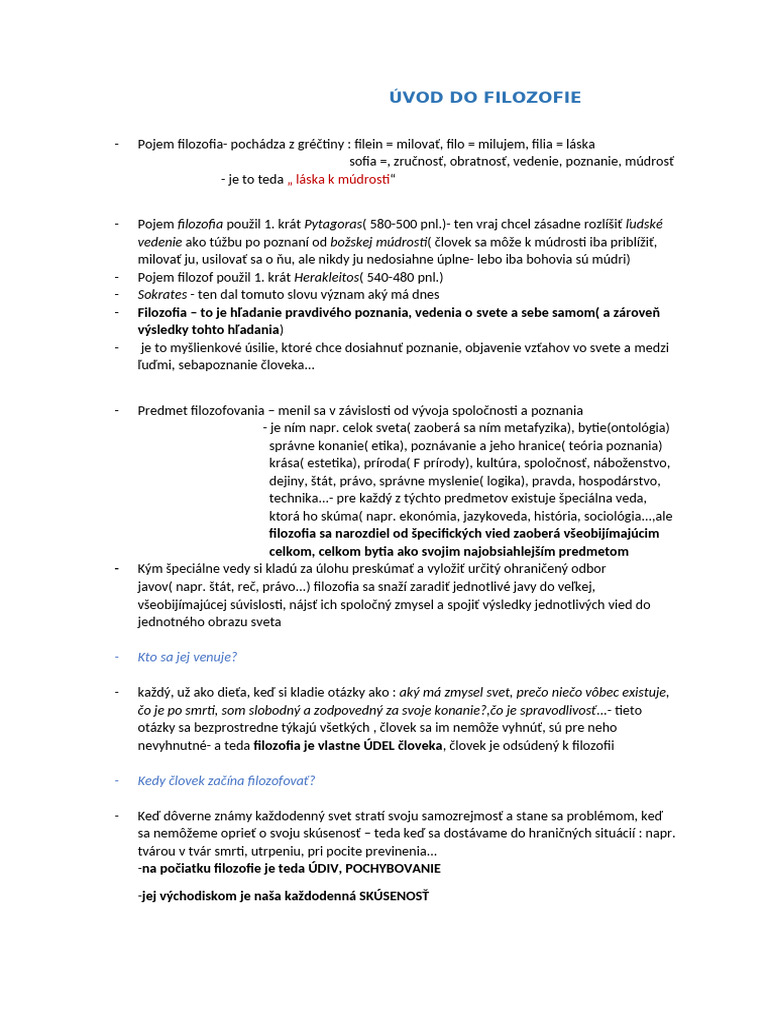 Úvod Do Filozofie | PDF