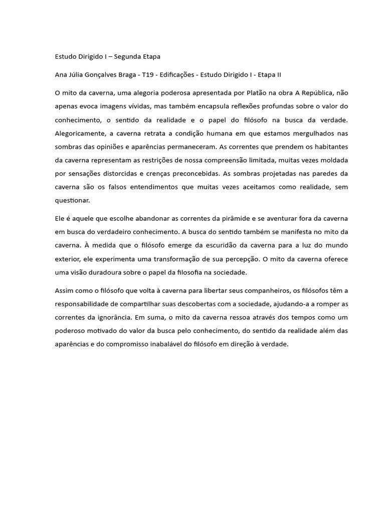 Estudo Dirigido I - Etapa II | PDF